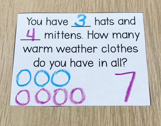 Word Problems with Monthly Crafts - Research and Play