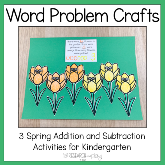 Word Problems with Monthly Crafts - Research and Play