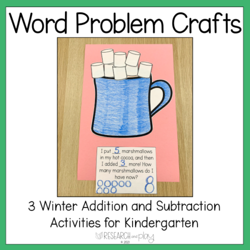 Word Problems with Monthly Crafts - Research and Play